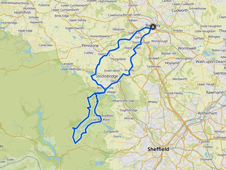 Low Bradfield via Strines.Schoolroom cafe | road ride | Komoot